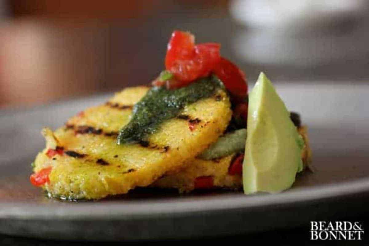 Peppered Polenta Stack (Gluten + Dairy Free) - This Mess is Ours