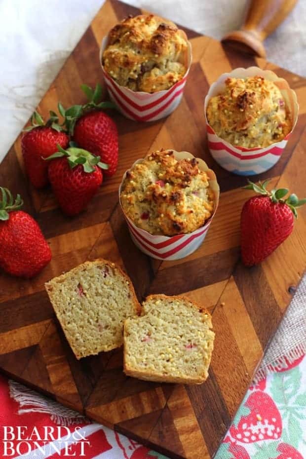 Strawberry Millet Muffins - This Mess is Ours
