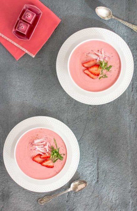 Chilled Strawberry Soup - This Mess is Ours