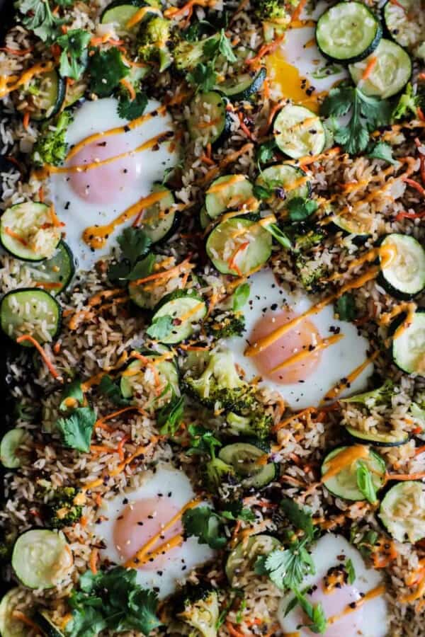 Sheet Pan Fried Rice - This Mess is Ours