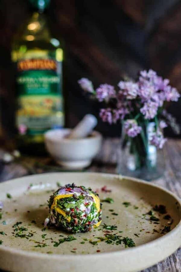 Edible Flower Infused Goat Cheese Two Ways - This Mess is Ours