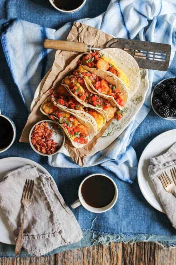Breakfast Tacos with Pico de Gallo - This Mess is Ours