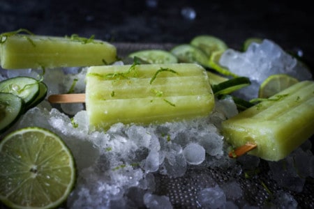 How To Make Homemade Cucumber Limemade Popsicles - This Mess is Ours