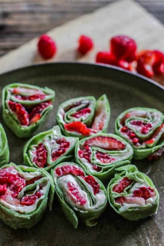 Easy Fresh Berries and Cream Roll Ups - This Mess is Ours
