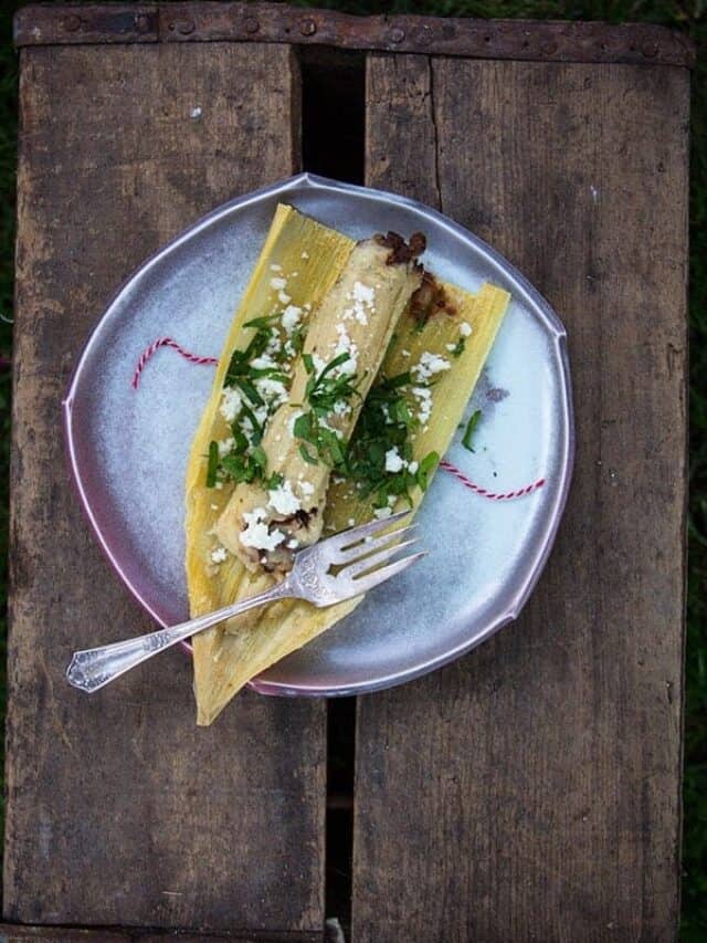 Spicy Black Bean and Cheese Tamales
