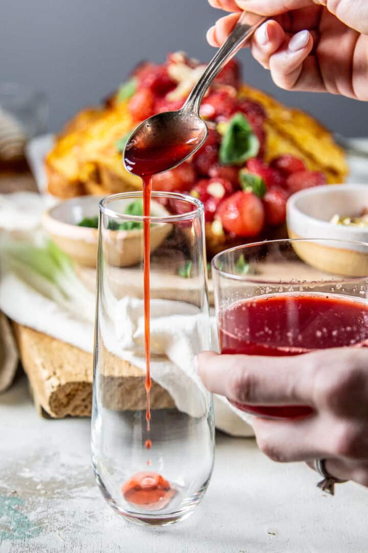 A Simple Roasted Strawberry Syrup Recipe and Winetail - This Mess is Ours