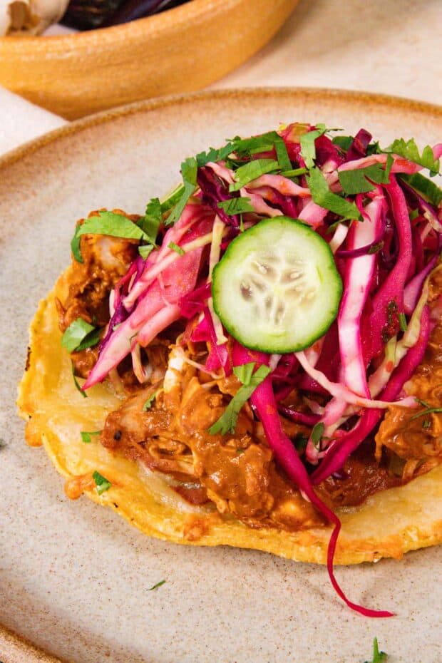 One Of The Best Rotisserie Chicken Recipes; Chicken Tostadas with Easy ...