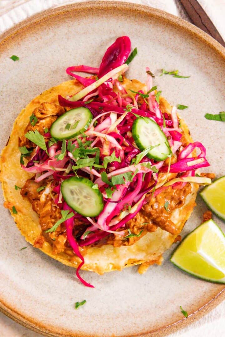 One Of The Best Rotisserie Chicken Recipes; Chicken Tostadas with Easy ...