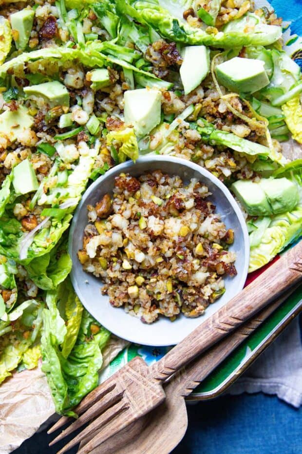 A Crunchy Salad Topper with Panela Cheese & Pistachio - This Mess is Ours